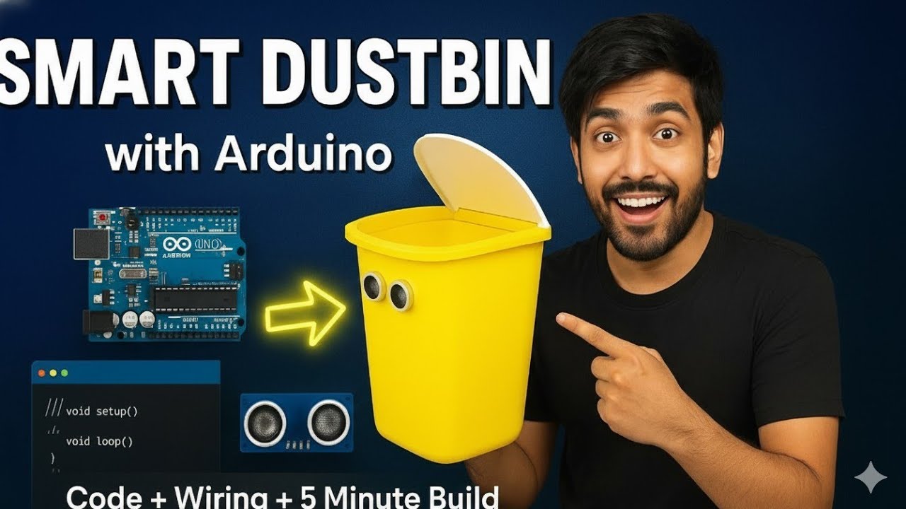 School project smart dustbin - YouTube
