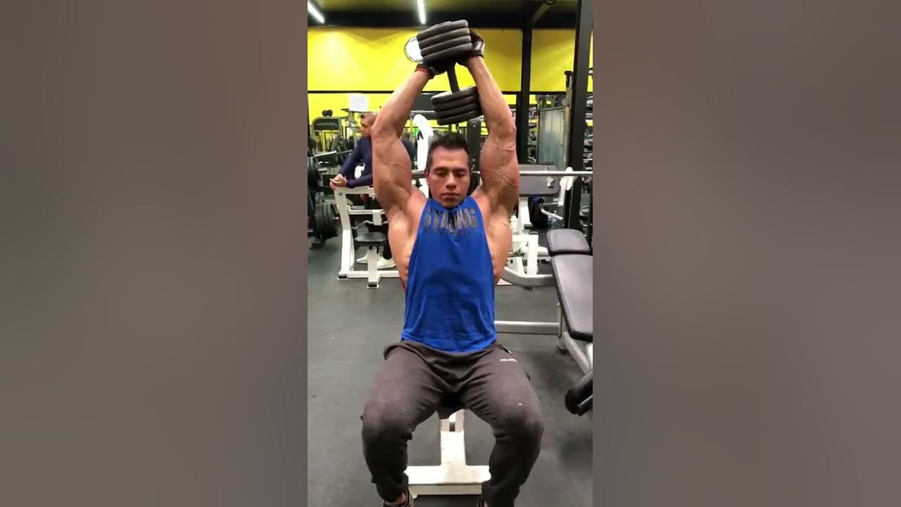 Copa a dos manos con mancuerna - YouTube