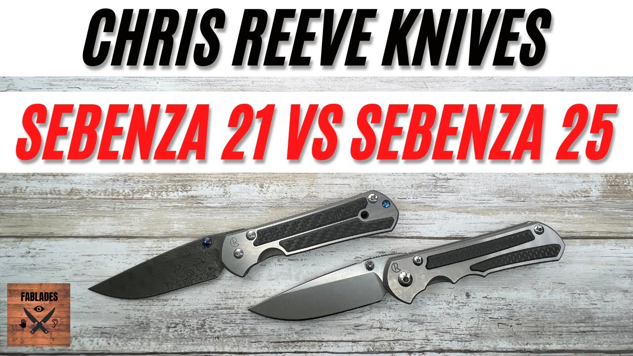 Chris Reeve Knives Sebenza 21 BHQ VS Sebenza 25 BHQ Pocketknife ...