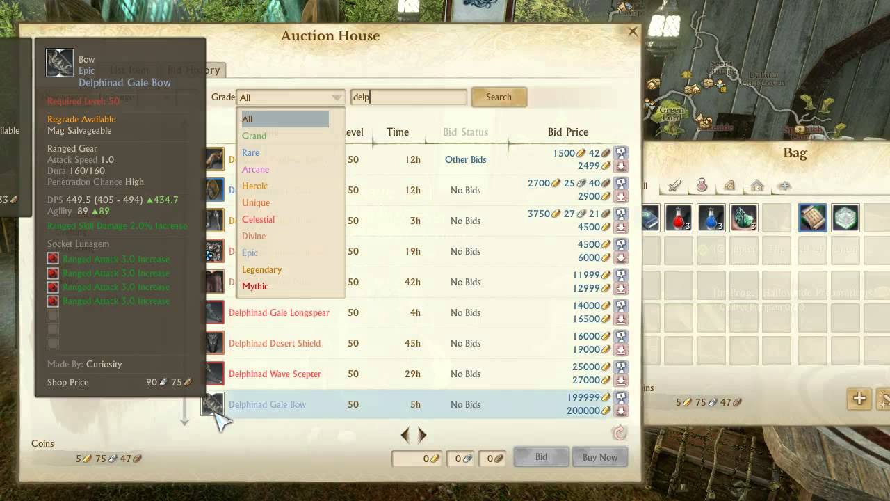 Archeage EPIC Delphiad Gale Bow 200,000 gold EU server - YouTube