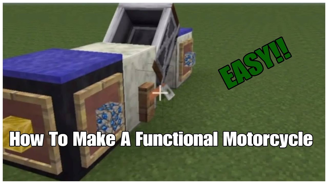 Minecraft: How To Make A Functional Motorcycle -Info - YouTube