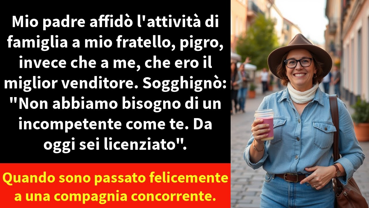 Mio padre affidò l'attività di famiglia a mio fratello, pigro, invece ...