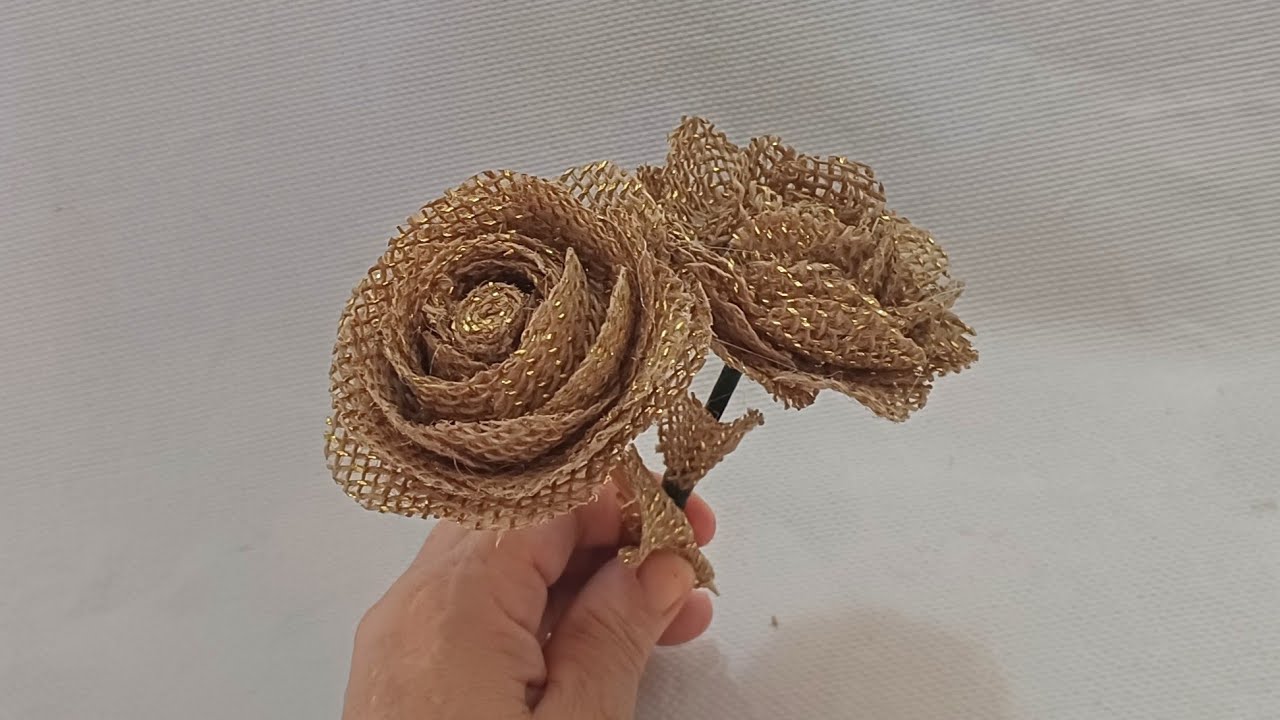como fazer flor de juta no copo,flores de juta,artesanato com juta.# ...