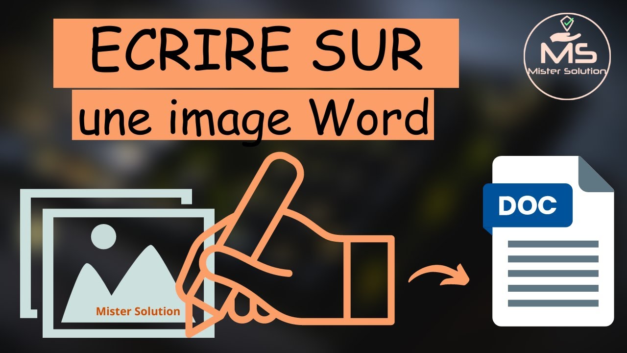 Comment écrire du texte sur image dans Word TUTO MICROSOFT WORD - YouTube