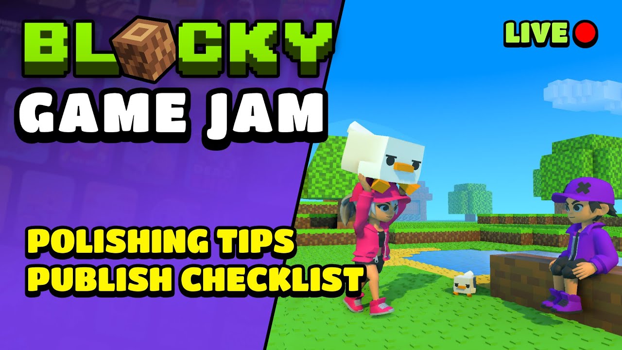 Preparing Your Blocky Game Jam Entry for Release - HypeHype Live - YouTube