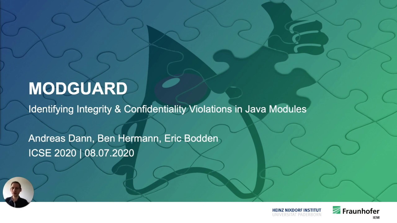 ModGuard: Identifying Integrity & Confidentiality Violations in Java Modules - YouTube