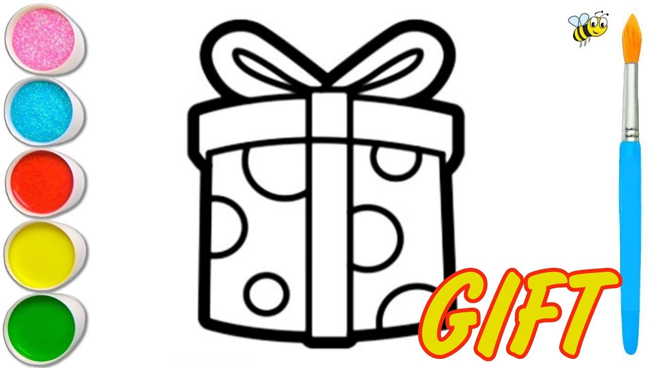 Learn How to Draw a Christmas Gift for Kids | Easy Drawing Tutorial ...