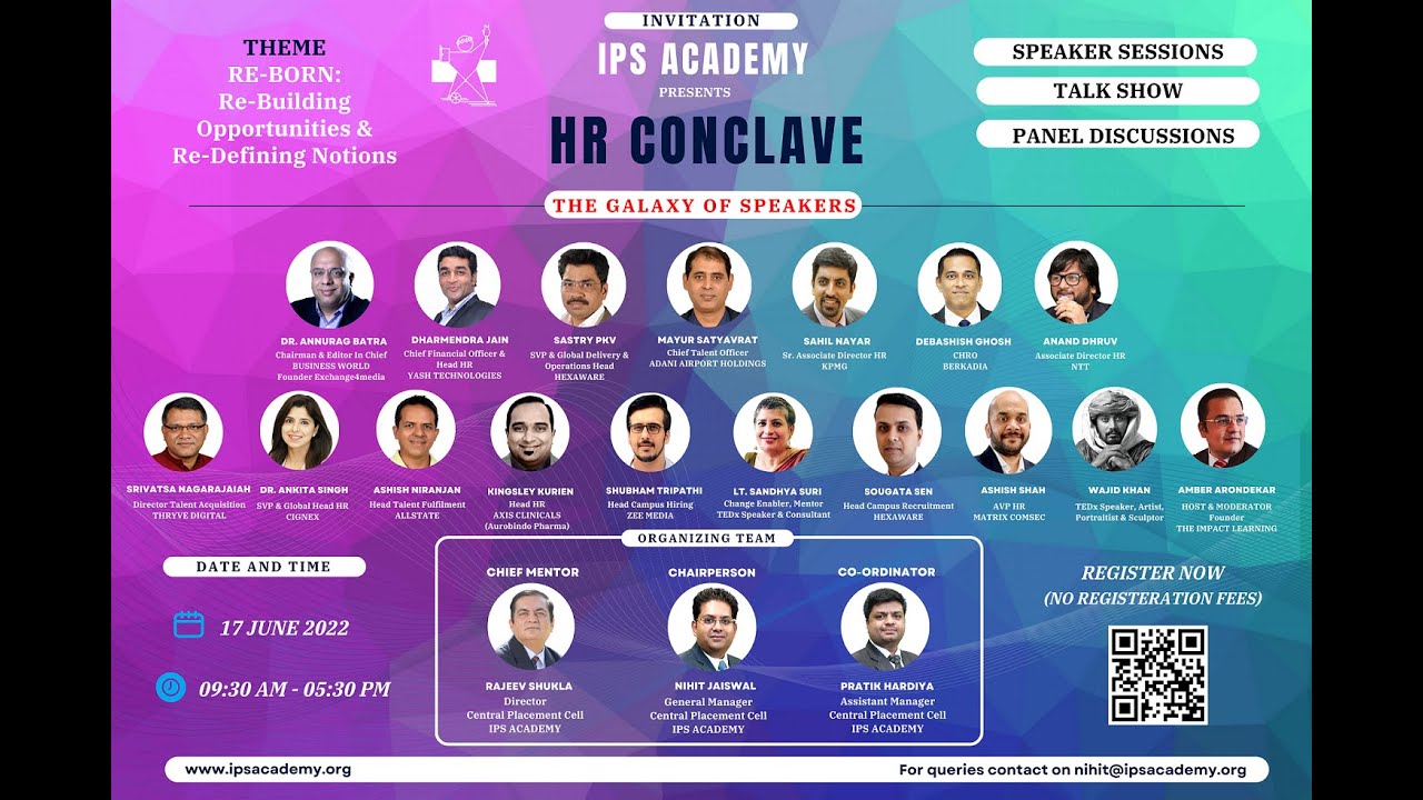 Live - National HR Conclave 2022 - “Re-BORN: Re-Building Opportunities ...