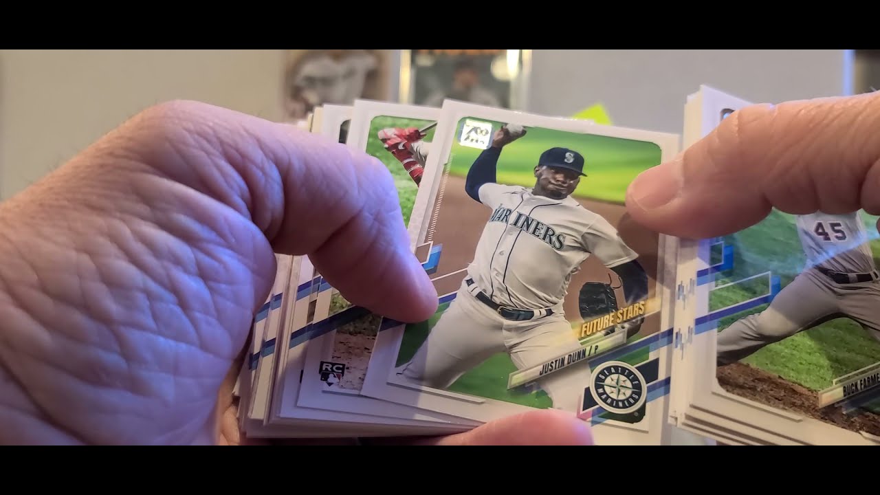 Ripping Packs to music, 2021 Topps Baseball Series 1. Opened remaining ...