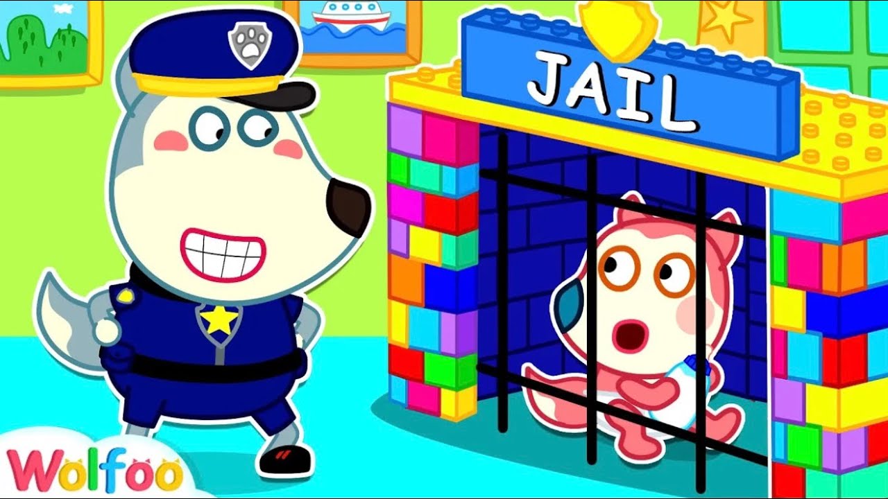 Police Wolfoo Catch Baby in Colorful Lego Jail - Wolfoo Pretends to Be ...