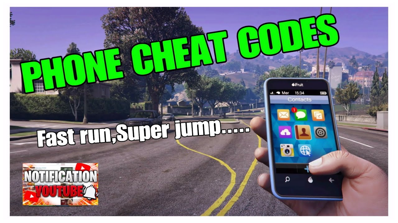 GTA5 PHONE CHEAT CODES ( Fast run,Super jump,Buzzard etc.....) - YouTube