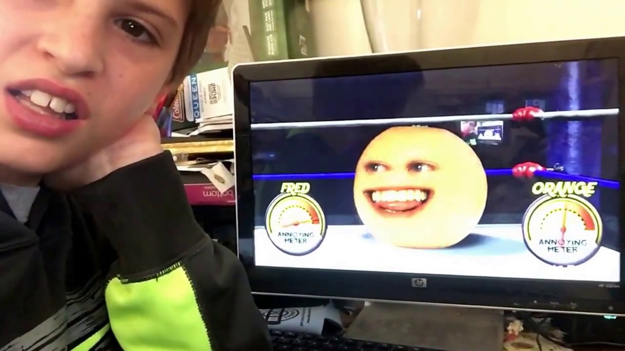 Reacting to Annoying Orange's annoying orange vs. FRED!!! - YouTube