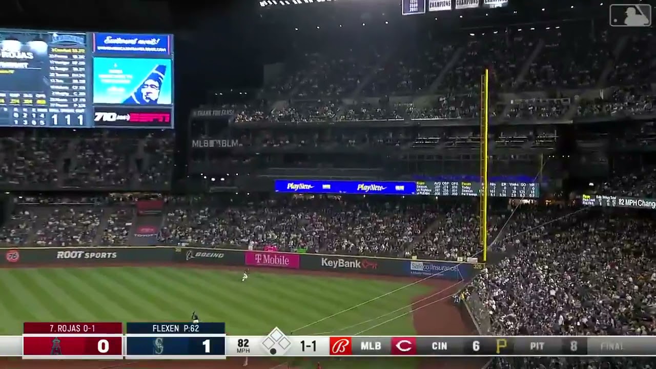 Jose Rojas's game tying solo homerun vs the Mariners - YouTube