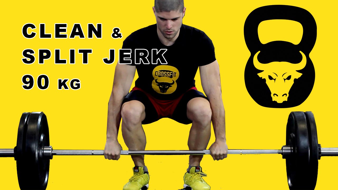 Clean & Split jerk 90 kg CrossFit - YouTube