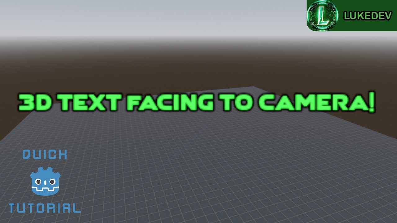3D Text Looking To Camera in Godot 4! (WHAT EVERY GAMEDEV NEEDS) - YouTube