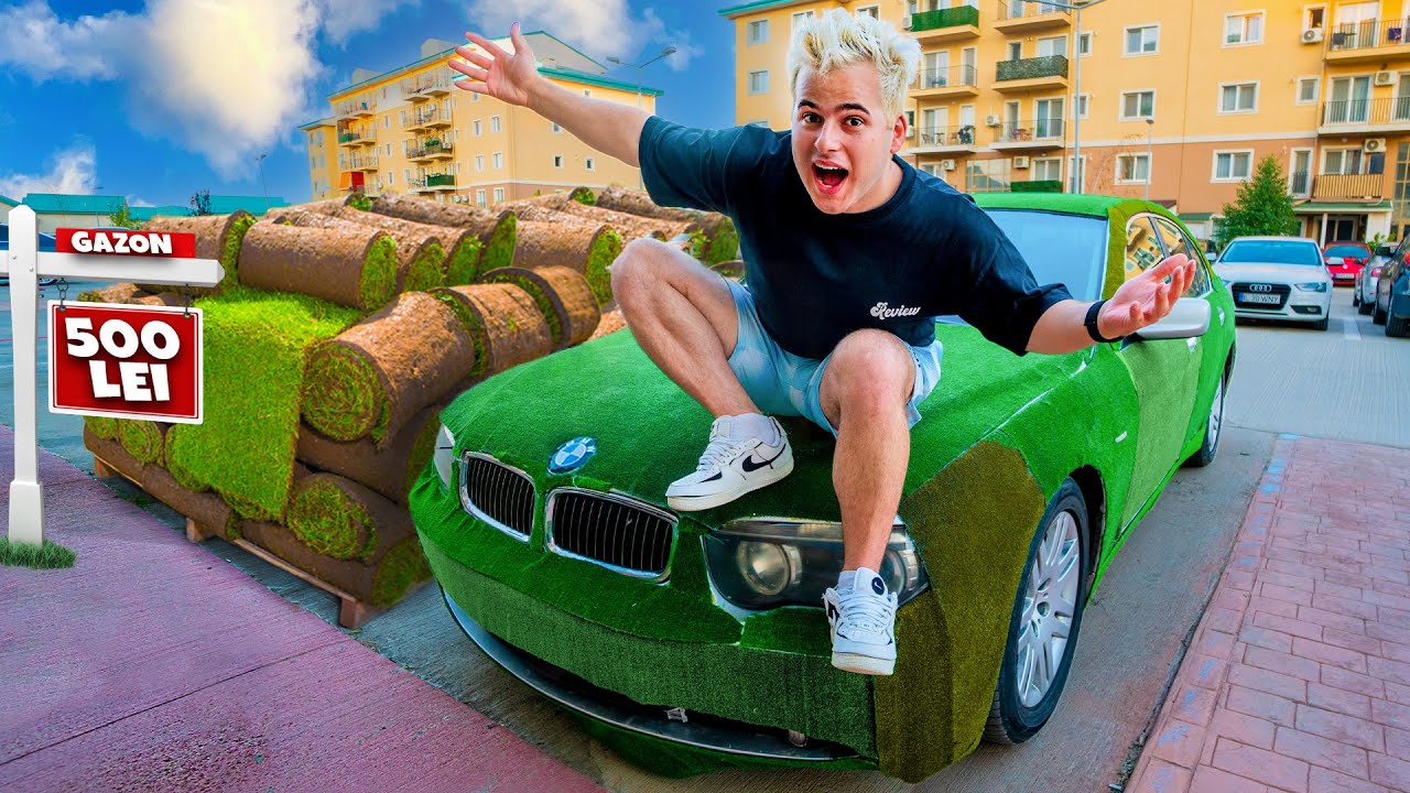 MI-AM COLANTAT MASINA CU GAZON FALS (BMW Seria 7) - YouTube