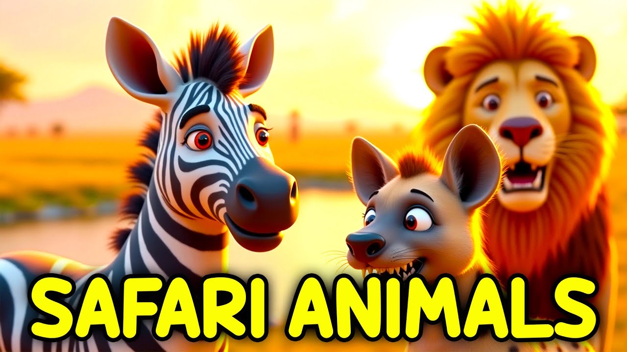 Safari Animal Sounds Song | Nursery Rhyme for Kids -The lion on safari ...
