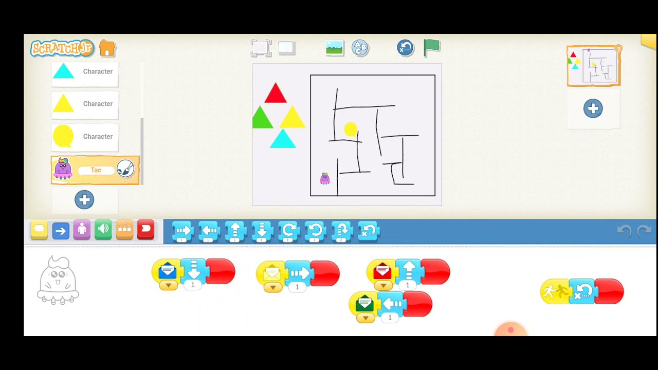 Maze game in scratch jr - YouTube