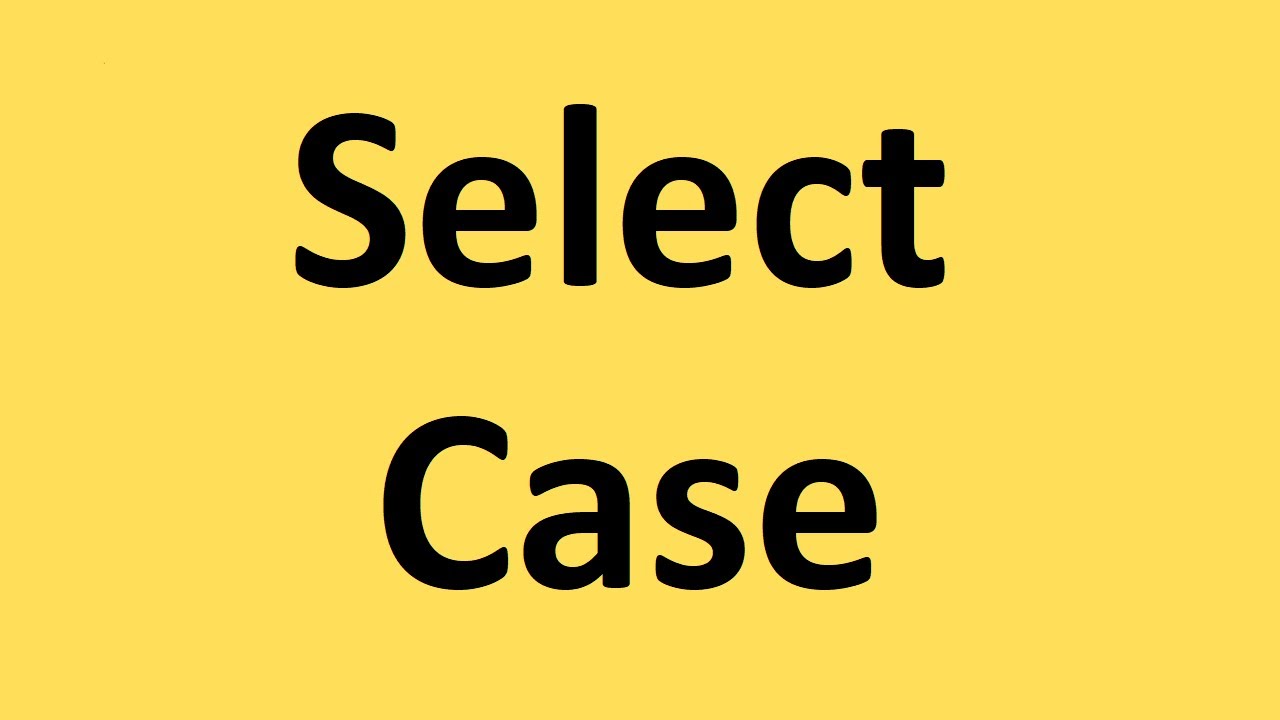 Podstawy VBA - Select Case - YouTube