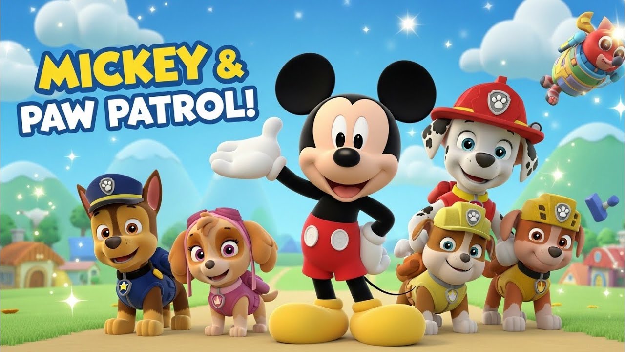 🎉 Mickey Mouse & Paw Patrol’s Big Adventure 🐭🐾 | Fun Kids Story & Poem ...
