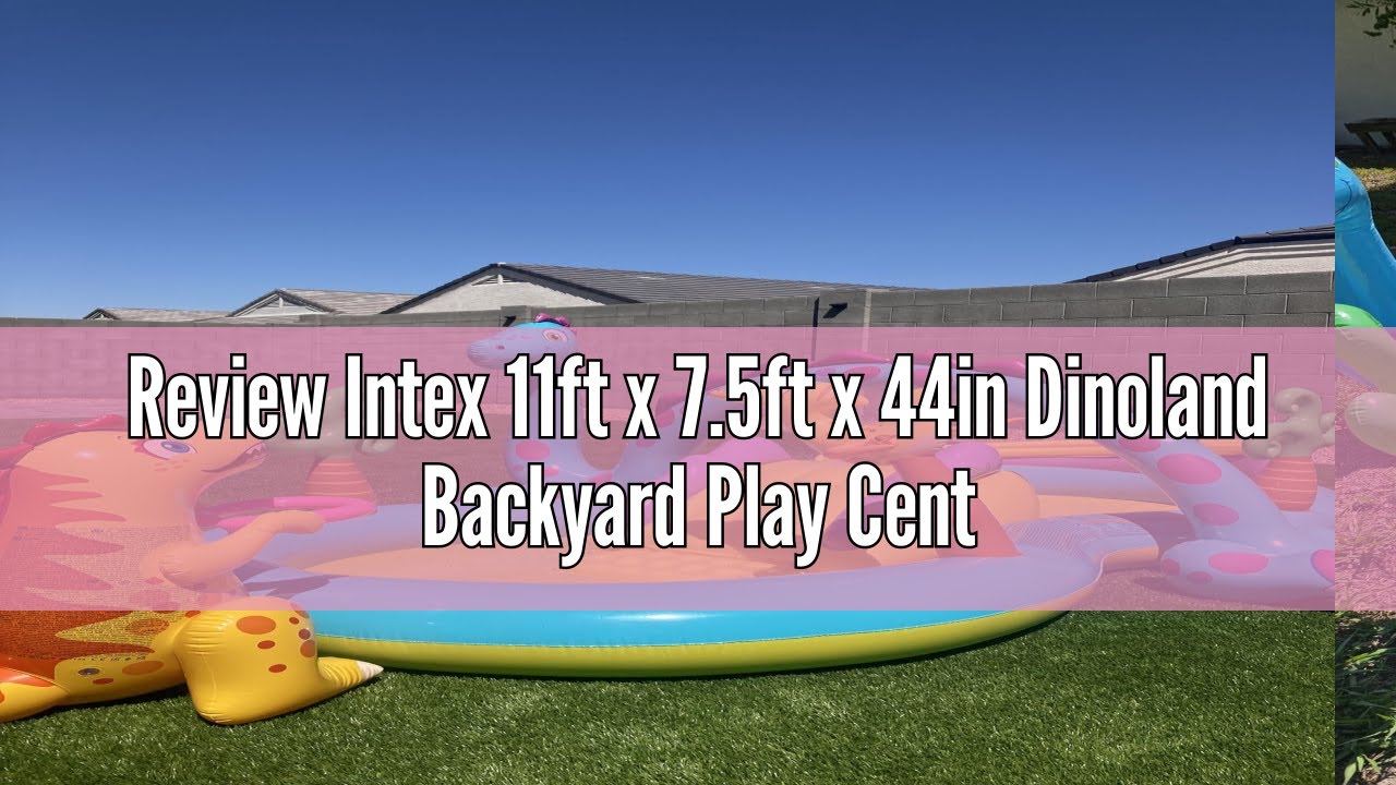 Review Intex 11ft x 7.5ft x 44in Dinoland Backyard Play Center Kiddie ...