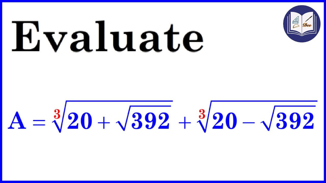 Evaluate, Can you solve this equation? - YouTube