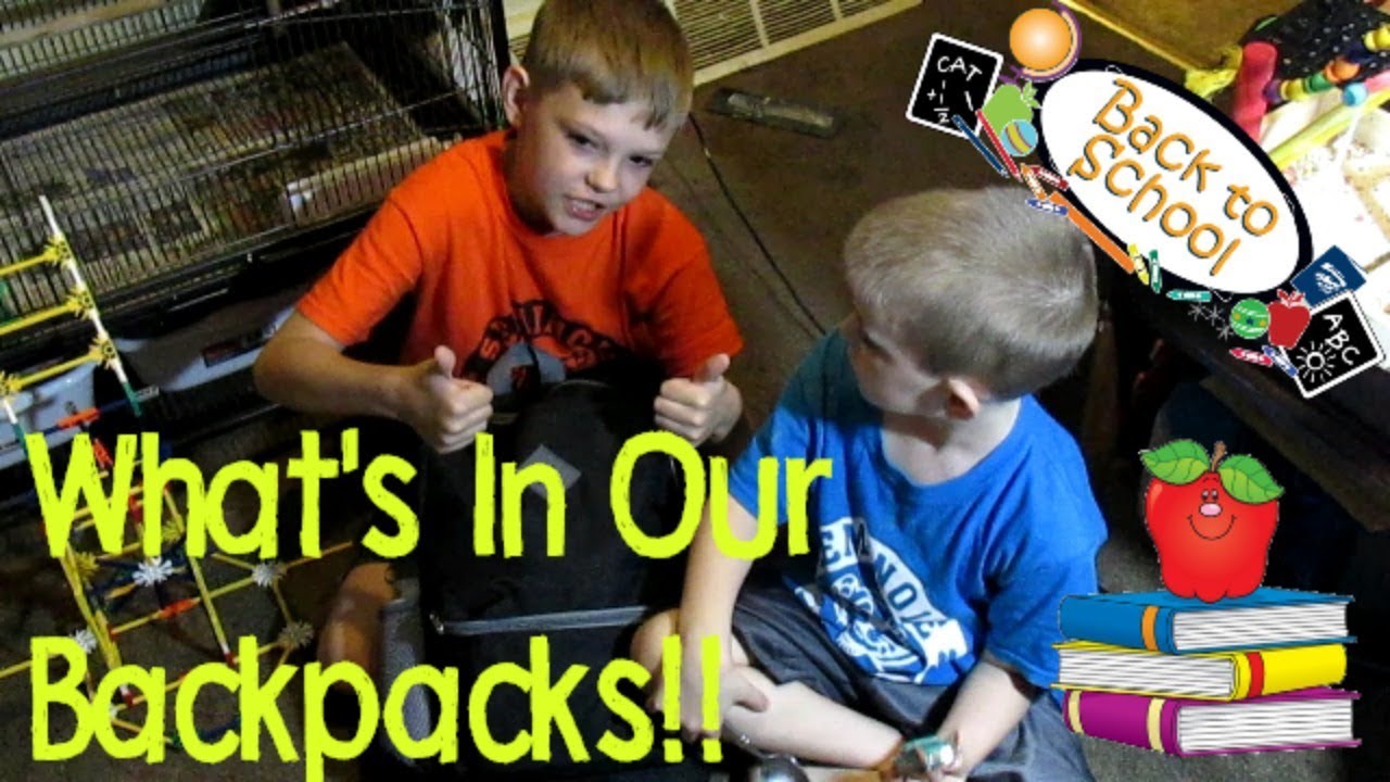 What's in Our Backpacks! Back to School! - YouTube