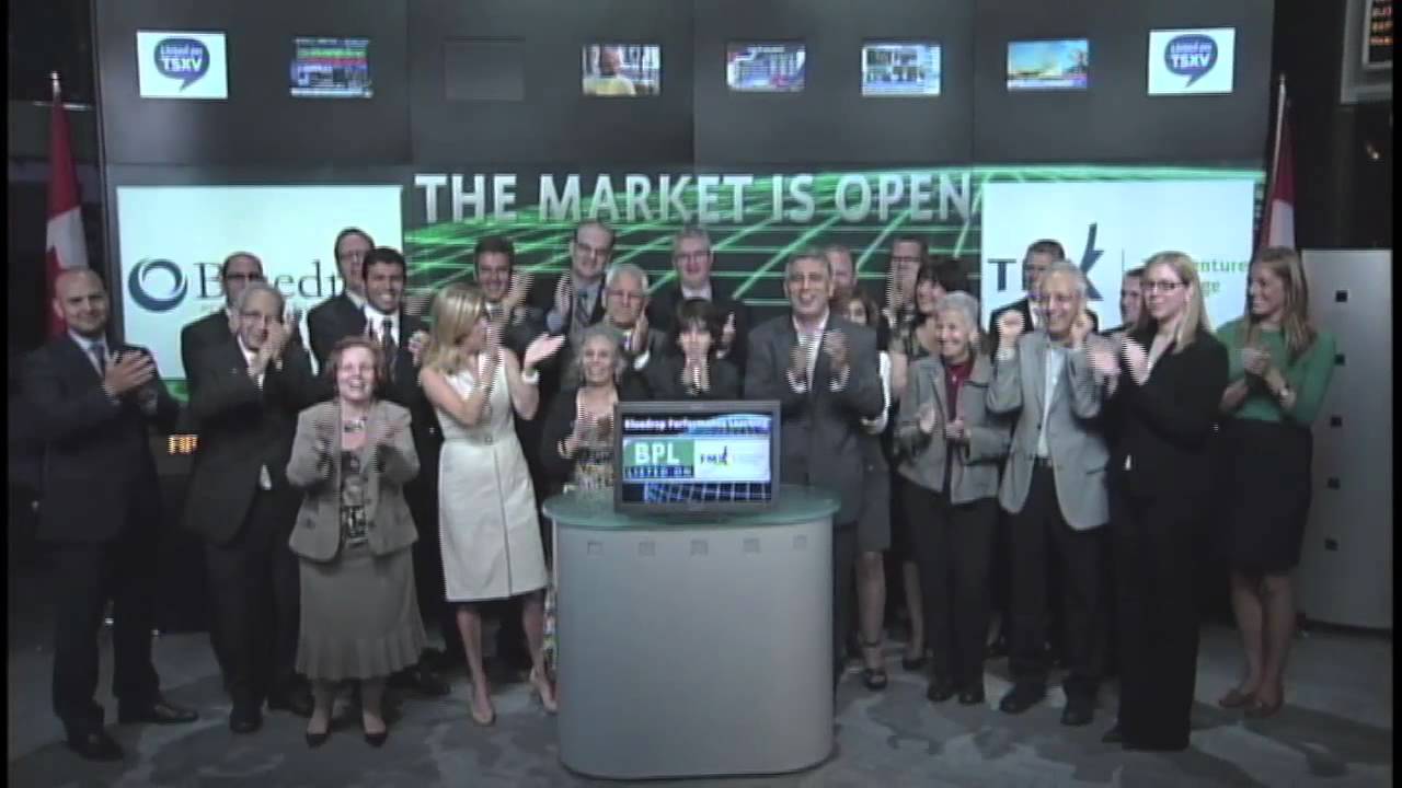 Bluedrop Performance Learning (BPL:TSX-V) opens Toronto Stock Exchange, September 4, 2012. - YouTube