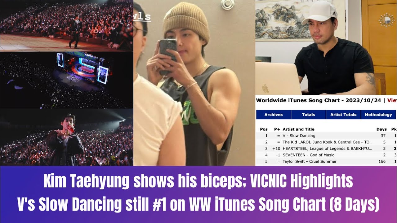 Kim Taehyung shows his biceps; V's Slow Dancing still #1 on WW iTunes ...