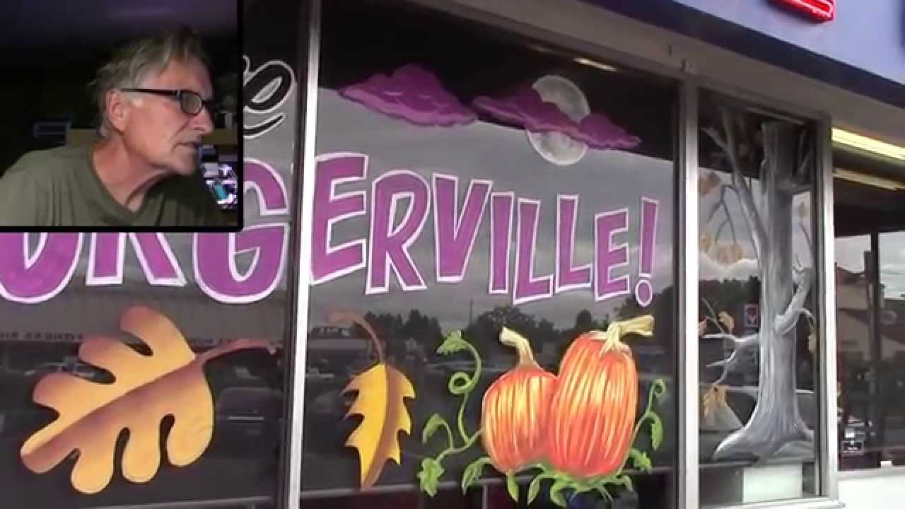 WINDOW PAINTING TUTORIAL #50 Fall Fun - YouTube