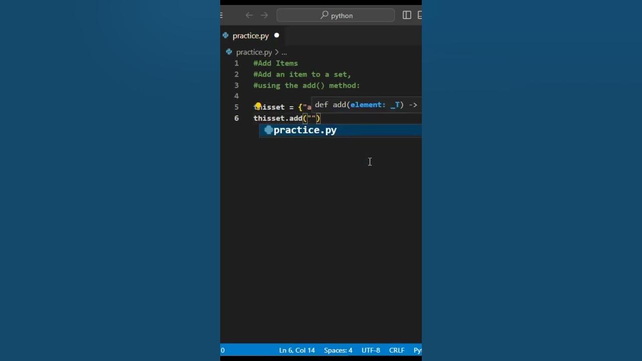 Add Items Python Pythonprogramming Coding Code Pythoncoding Youtube