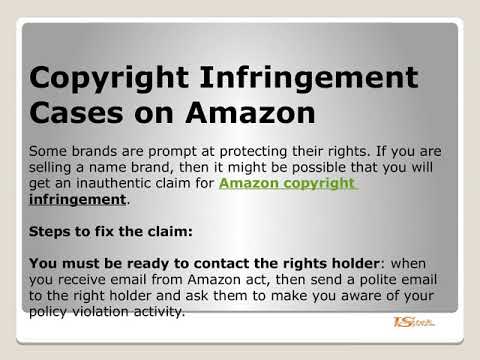 Copyright Infringement Cases on Amazon: Fixed Amicably - YouTube