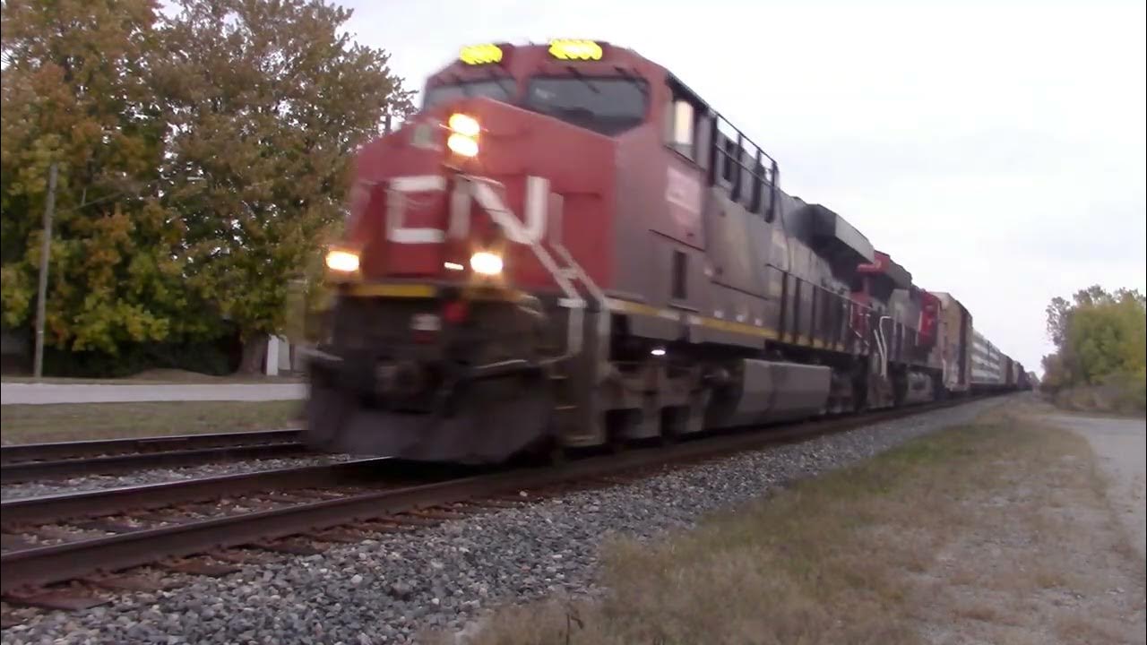 #10/11/22 CN #M301 WB Train Mixedfreight Leading With 2 CNS 2900 3259. @ Emmett, MI. - YouTube