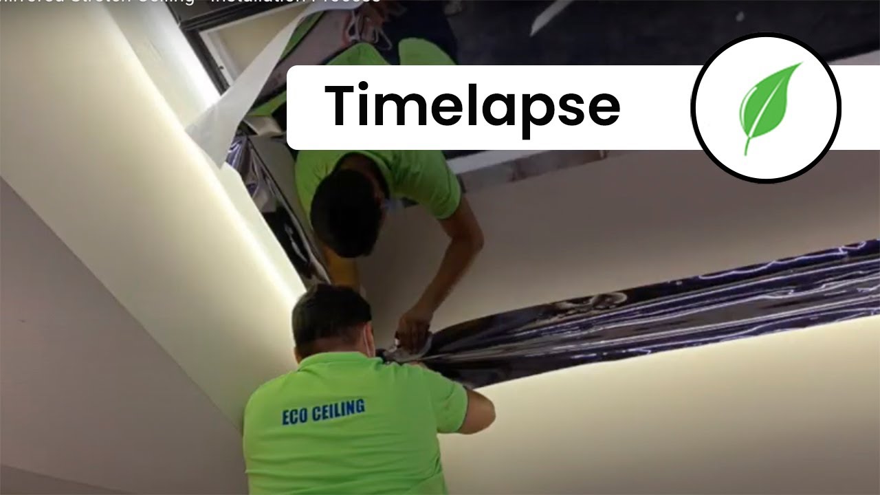 Mirrored Stretch Ceiling - Installation Process - YouTube