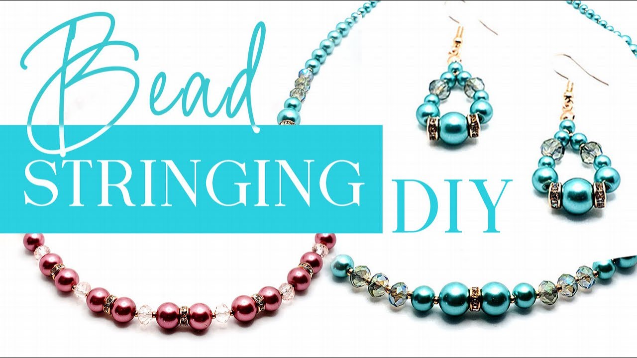 Bead Stringing with Glass Pearl Beads, Diamante Spacers, & Crystals ...