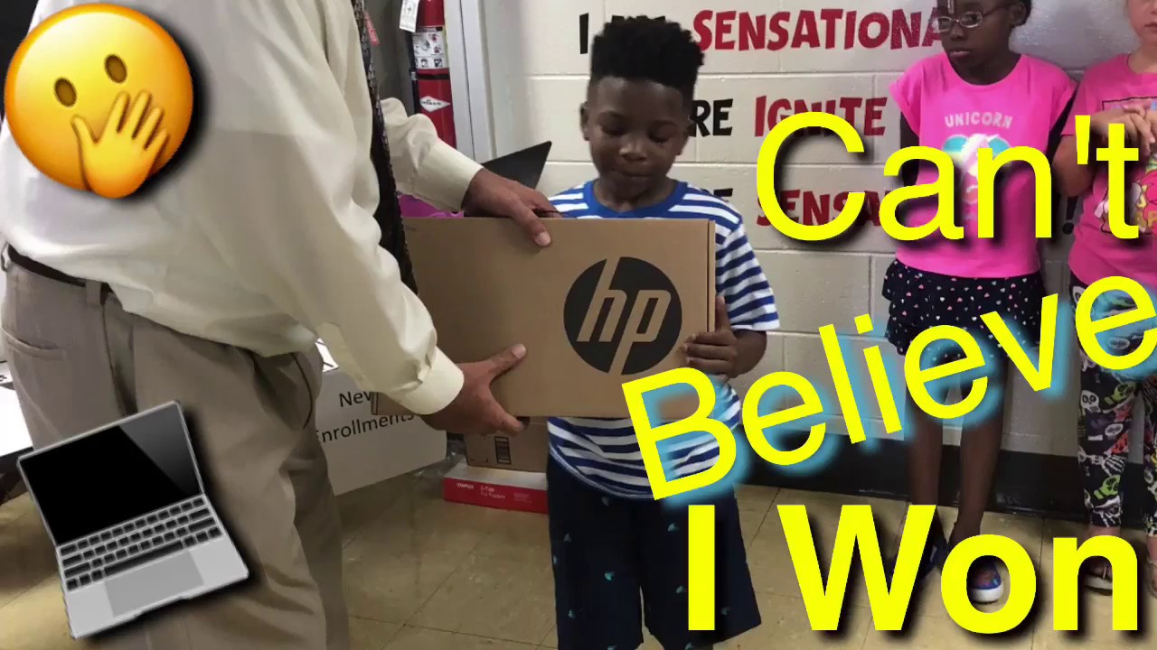 Kid Wins Laptop on First Day of School 📚 ️ - YouTube