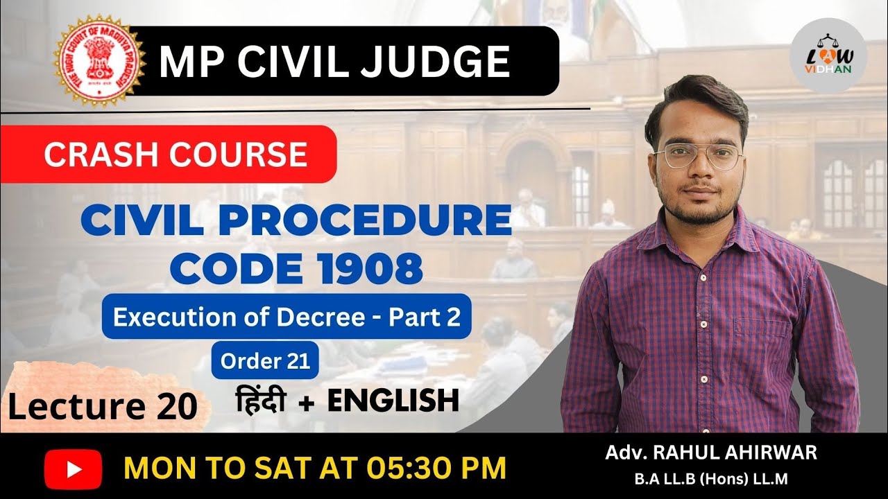 Execution of decree,Order21 Under Civil Procedure Code, 1908 Crash ...
