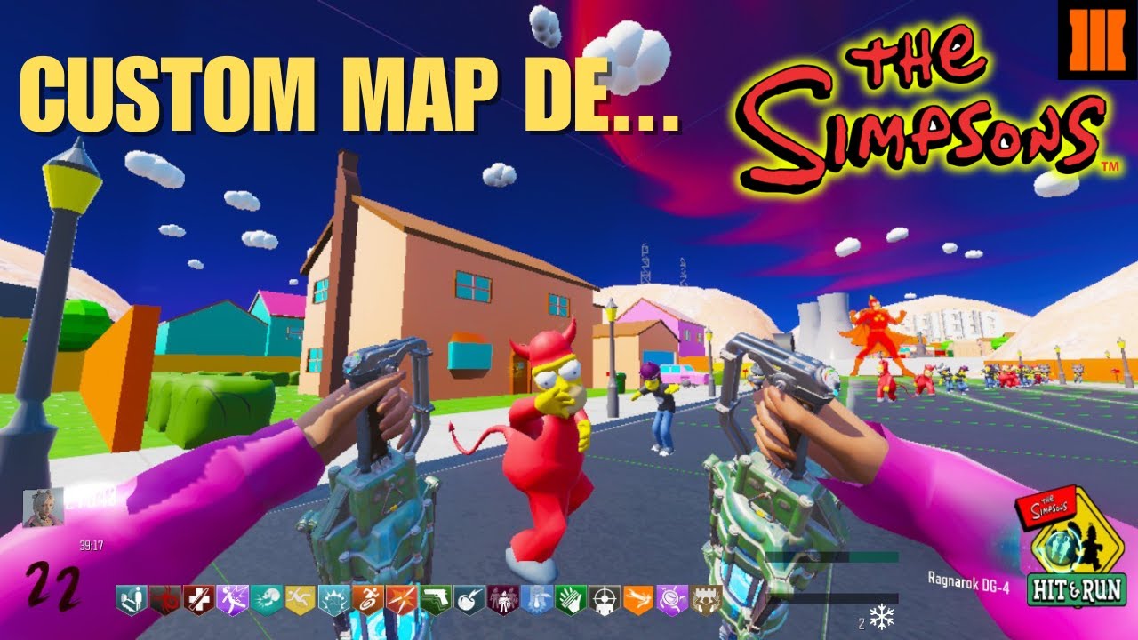CUSTOM MAP DE LOS SIMPSONS HIT & RUN | BLACK OPS 3 ZOMBIES | PC - YouTube