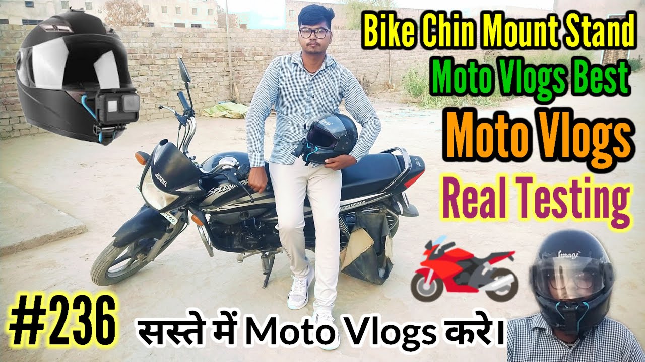 First Moto Vlogging | Real Testing | Moto Vlogs | Bike Chin Mount ...