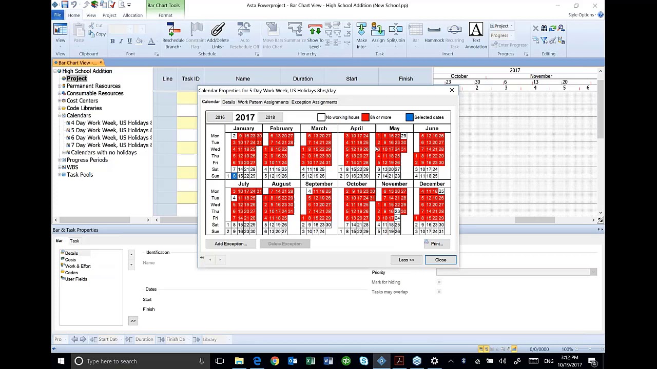 02 Setting Up Calendars in Powerproject - YouTube