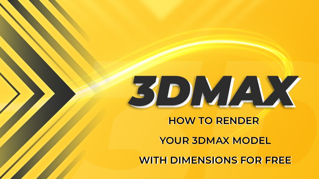How to render your 3dmax model with dimensions for free - YouTube