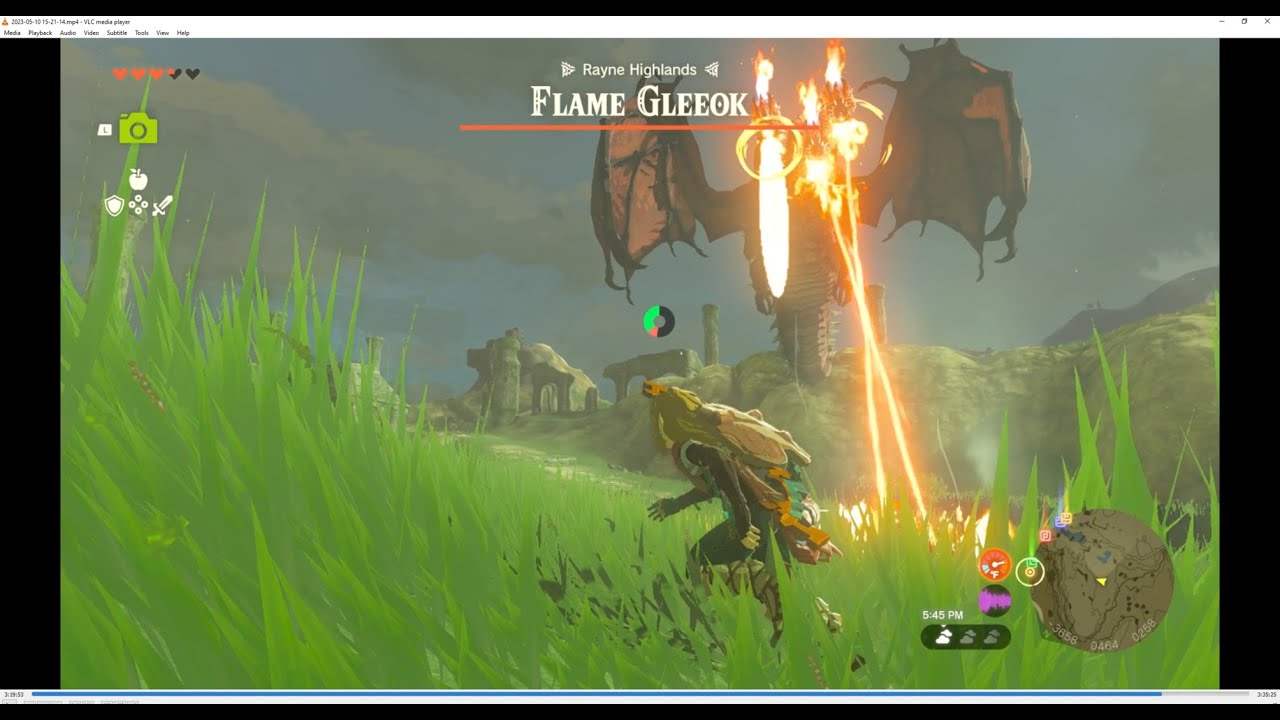 Zelda: Tears Of The Kingdom - Flame Gleeok Dragon boss Fight - YouTube