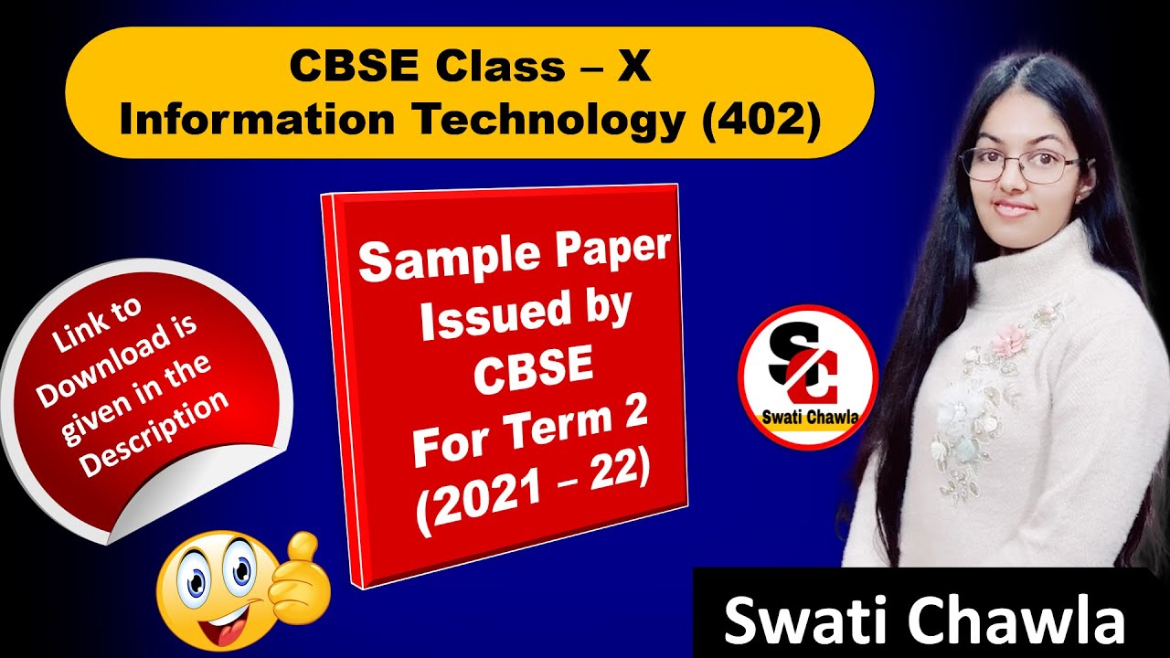 Information Technology Sample Paper released by CBSE | Term 2 IT Class ...