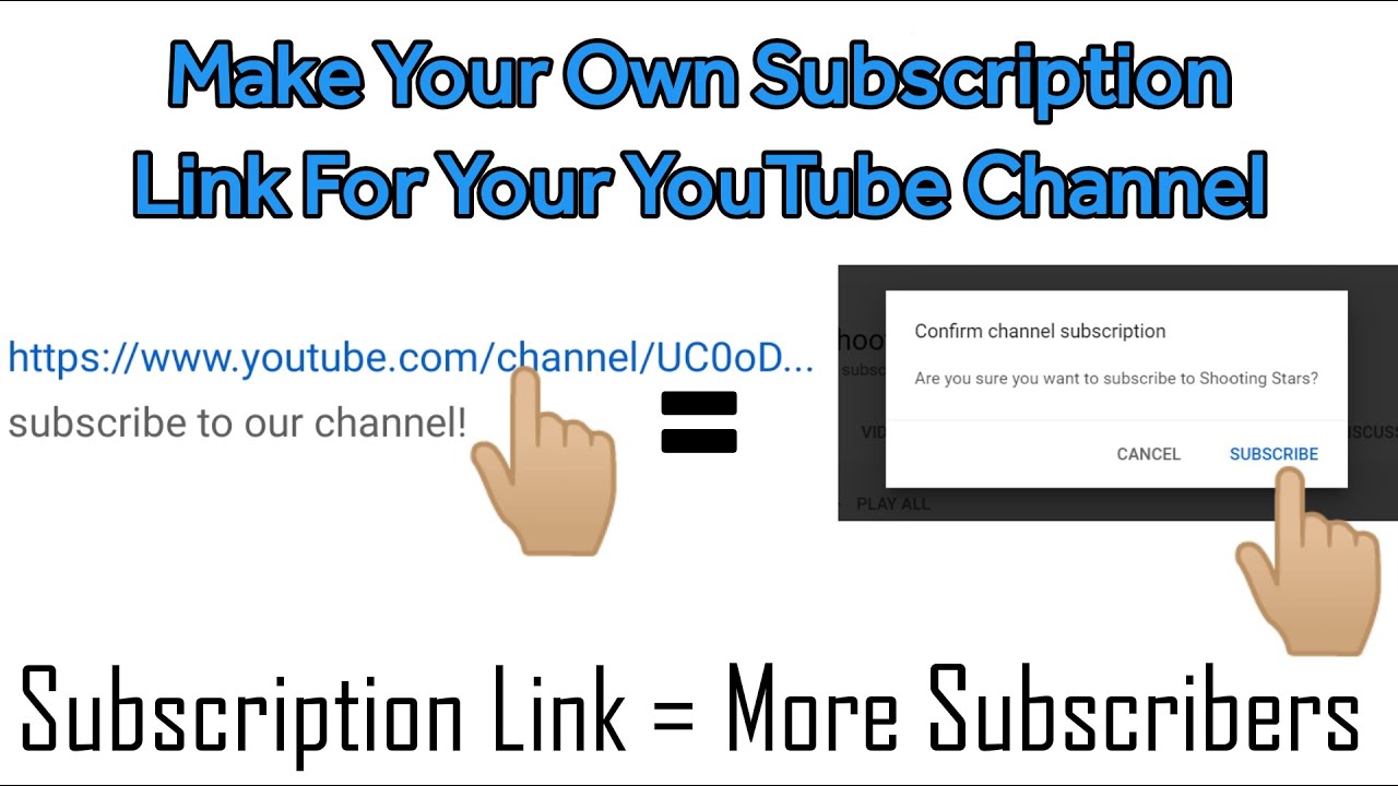 How To Make a Subscription Link For Your YouTube Channel | Get More ...