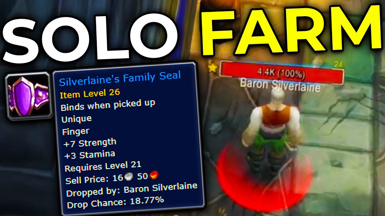 ROGUE SOLO FARM! Easy Pre-Raid BiS Ring from Shadowfang Keep (SFK ...