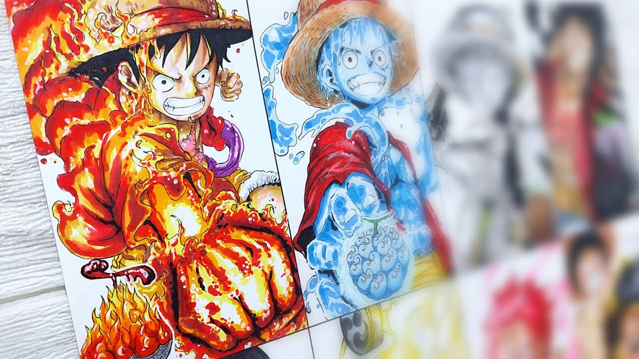 Drawing Luffy in Different Devil Fruit Power | One Piece | ワンピース - YouTube