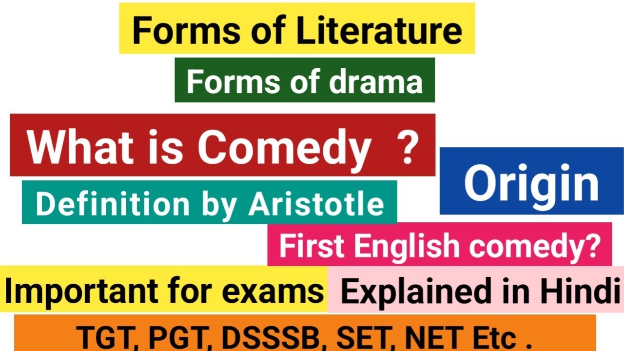 Comedy : Origin, definition by Aristotle explained in Hindi - YouTube