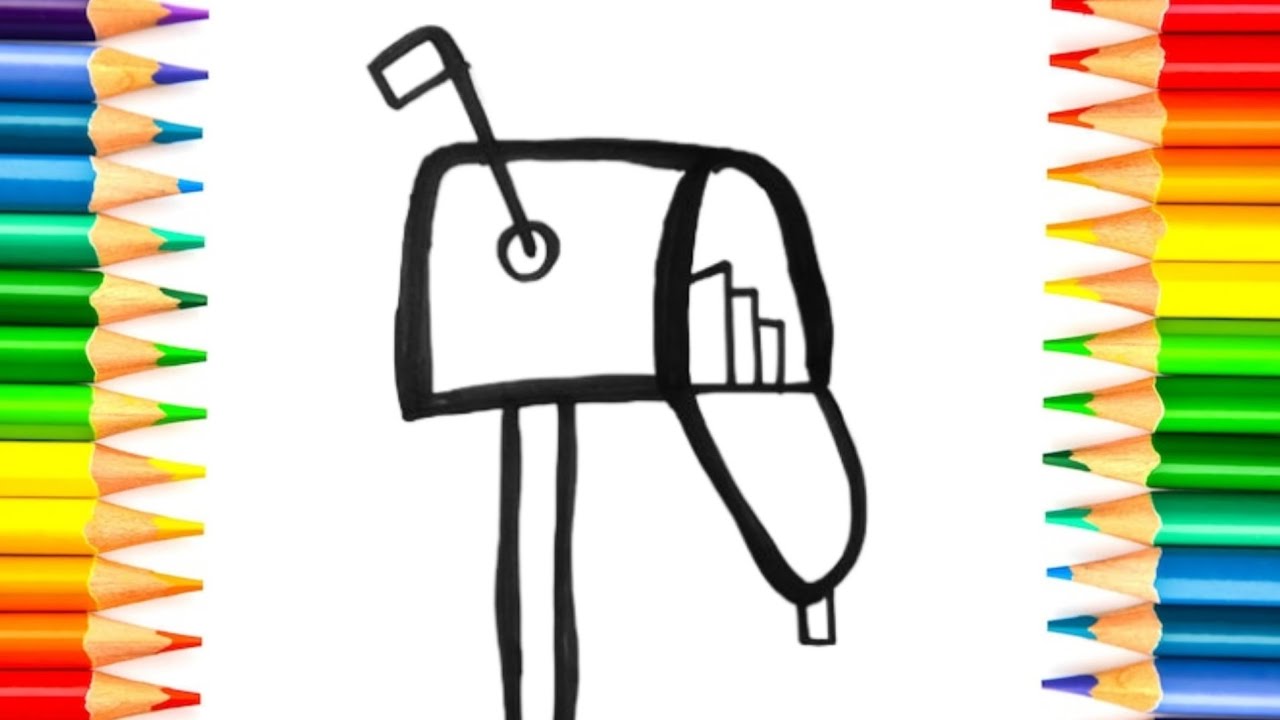 how to draw a mailbox/mailbox drawing 📮📮📮📮📮 - YouTube