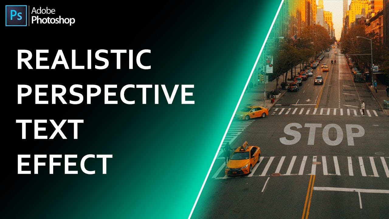 Realistic Perspective Text Effect In Photoshop cc | Photoshop Tutorial ...