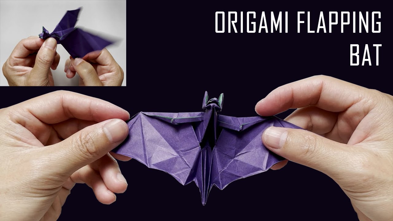 How to Make a Paper Flapping Bat || Flap to Fly Origami DIY - YouTube